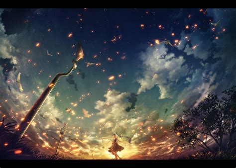 Anime Sunset Wallpapers Top Free Anime Sunset Backgrounds