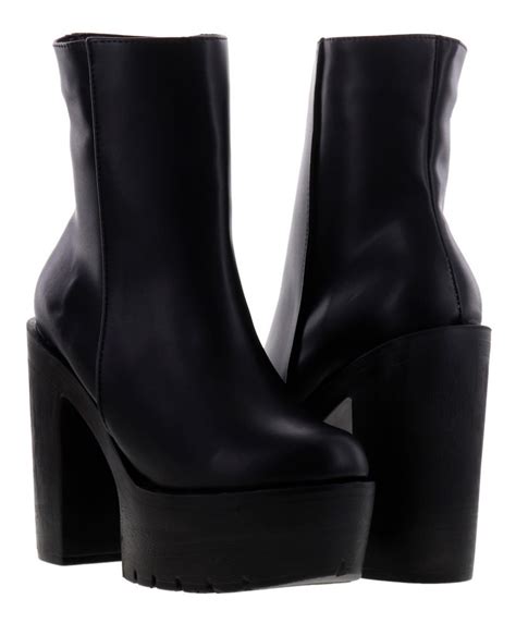 Botines Botas Mujer De Tac N Alto Con Plataforma Moda Meses Sin Intereses