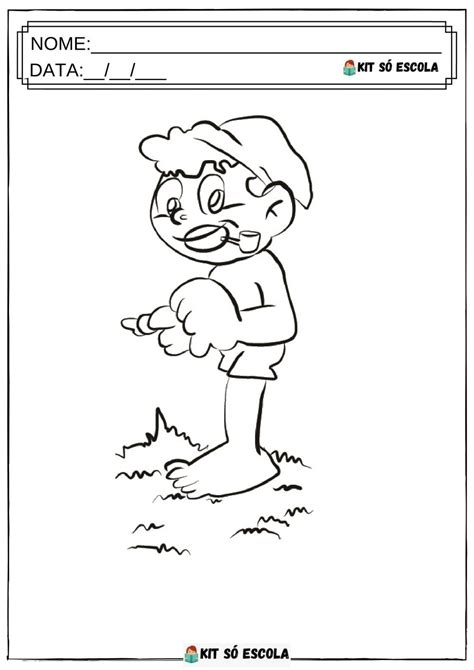 Desenhos do Saci Pererê para Colorir SÓ ESCOLA