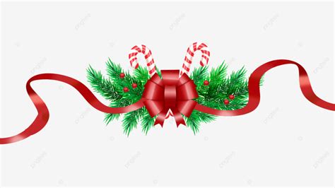 Christmas Ribbon Plant Red Ribbon Christmas Ribbon Ribbon PNG