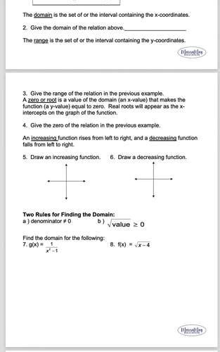 precalculus algebra review and functions unit functions lesson