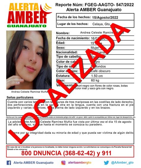 Alerta AMBER GTO on Twitter Desactivación de la Alerta AMBER