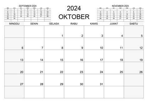 Kalender Oktober 2024 Kalender365 Su
