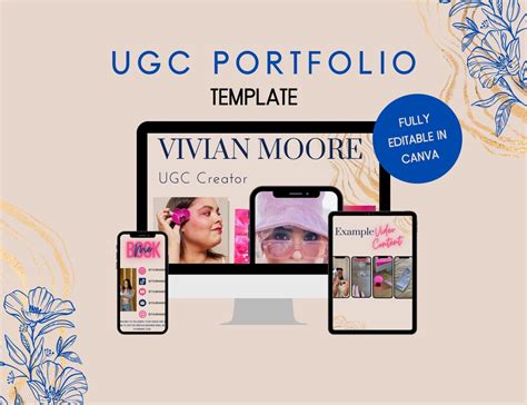 UGC Creator Portfolio Template Ugc Template Canva Templates Media Kit