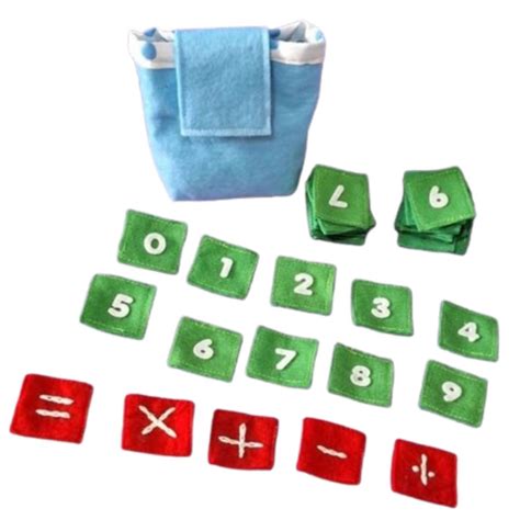 Cards Didáticos Números para Auxílio Matemática de Feltro Elo7