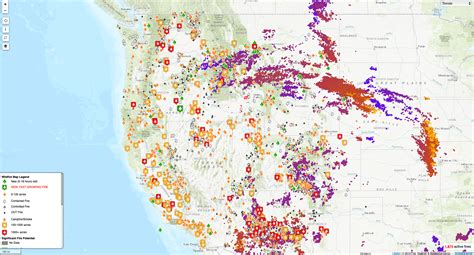 Western States Wildfires Map