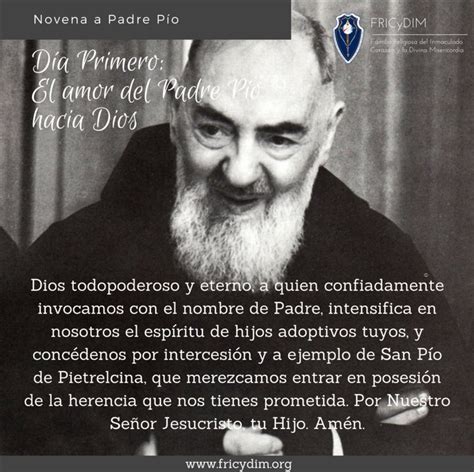 Oraciones novena Padre Pío Día 2 confianza en la misericordia de Dios