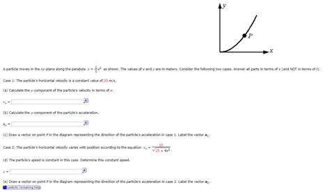 solved v a particle moves in the xy plane along the