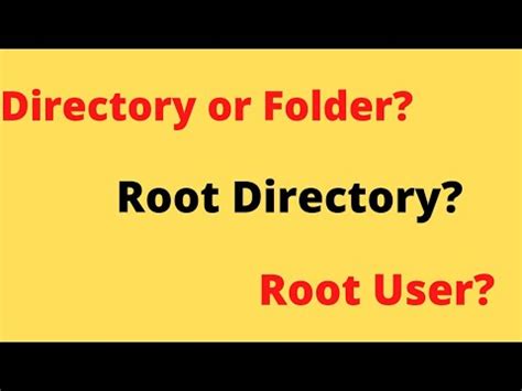 What Is A Directory Or Folder Root Directory Root User Directory