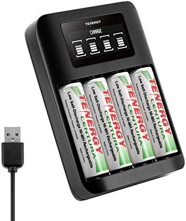 Tenergy Centura AA Rechargeable Batteries And Portable TN474U Battery