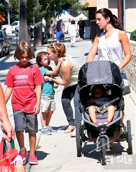 Melissa Joan Hart Out And About With Her Three Sons On Ventura