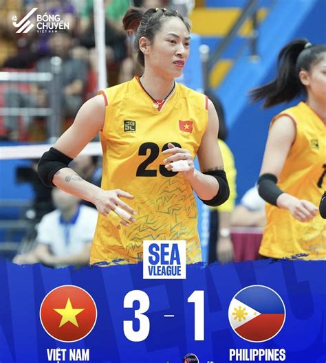 Tuyển bóng chuyền nữ Việt Nam thắng Philippines 3 1 tại SEA V League 2023
