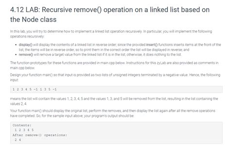 4 12 lab recursive remove operation on a linked