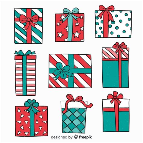 Coffret Cadeau De Noel Vecteur Gratuite