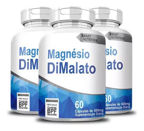 Kit 3 Dimalato de Magnesio 500 mg 60 cápsulas MercadoLibre