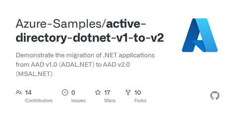 GitHub Azure Samples Active Directory Dotnet V1 To V2 Demonstrate