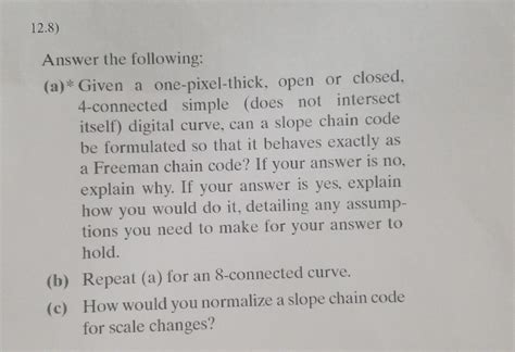 solved 12 8 answer the following a given a