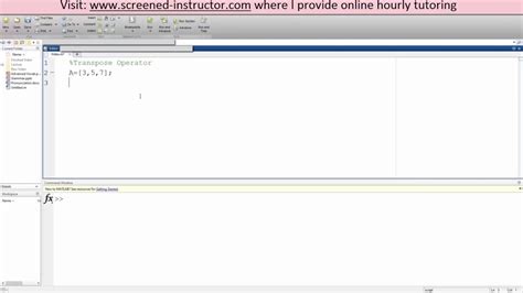 matlab transpose youtube