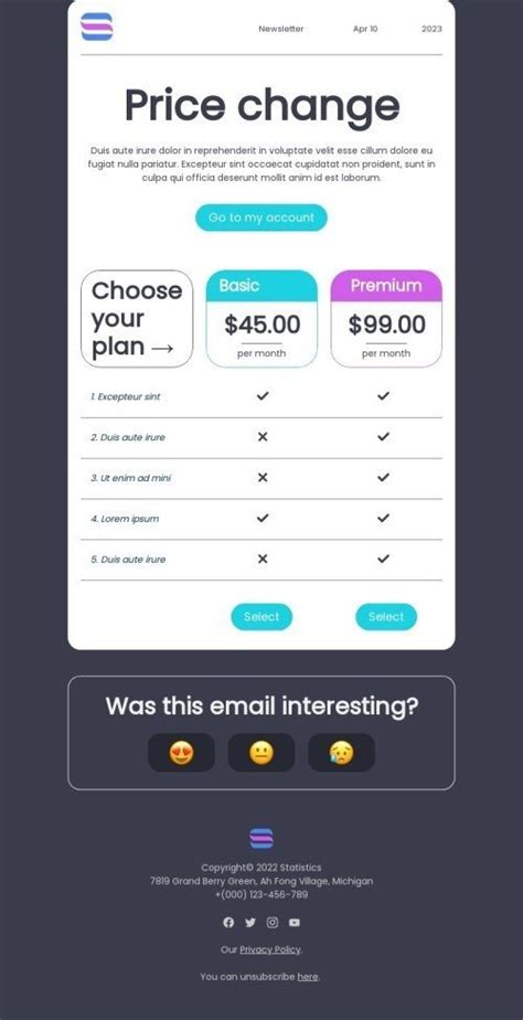Price Change Email Template By Full Name Stripo Email