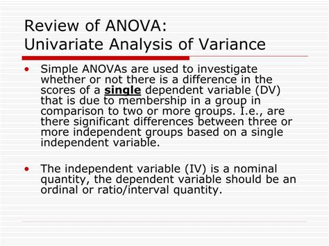Ppt Manova Multivariate Analysis Of Variance Powerpoint Presentation