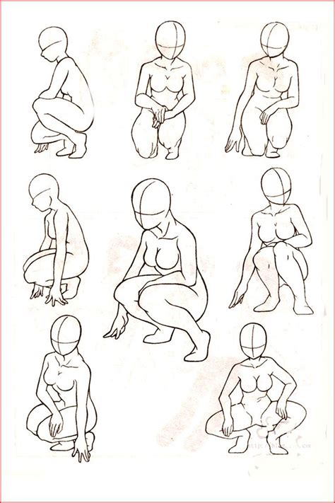 Resultado de imagen para cuerpo agachado manga Desenhando esboços