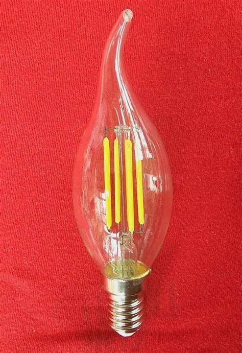 LED Filament Kerze Lampe Windstoß E14 warmweiß klar 24V AC DC eBay
