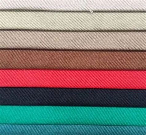 97 Cotton 3 Lycra Drill Solid Dyed Fabric Plain Solids