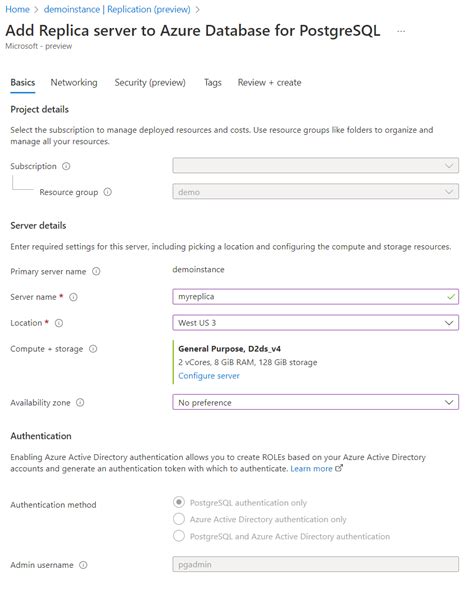 Azure Portal Azure Database For Postgresql