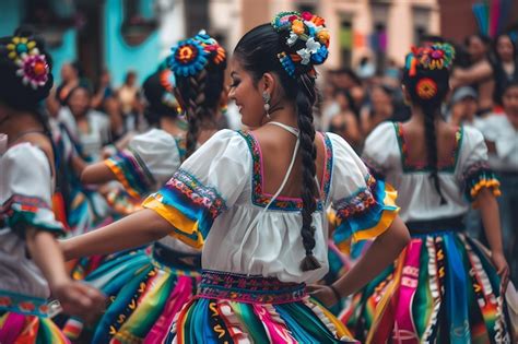 Premium Photo Capture The Vibrant Energy Of Mexican Women Dancing