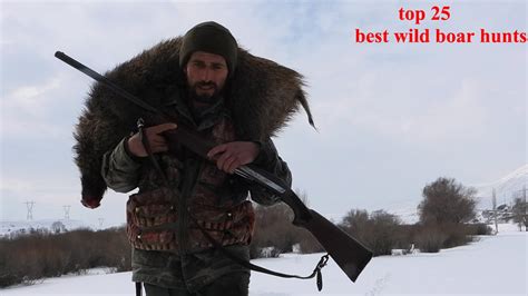 TOP 25 BEST SHOTS WILD BOAR HUNTS EN IYI 25 DOMUZ AVI YouTube