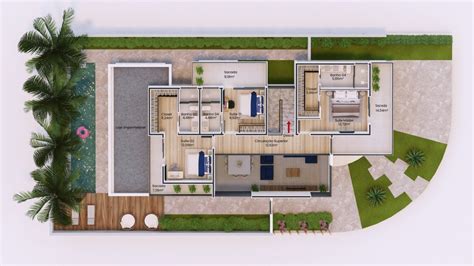 Planta de Casa sobrado de esquina 4 dormitórios invertido