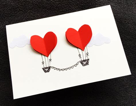 Einfach Hochzeitskarte Mit Herzen Basteln Noch Mehr Fotos Hier Https