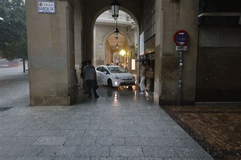 Fotos De La Fuerte Tormenta De Lluvia Y Granizo En Zaragoza