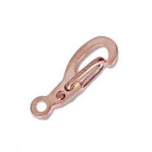 Fermoirs mousquetons 13 mm doré rose x4 Mousquetons Perles de
