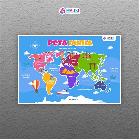Jual Poster Edukasi Peta Dunia Shopee Indonesia