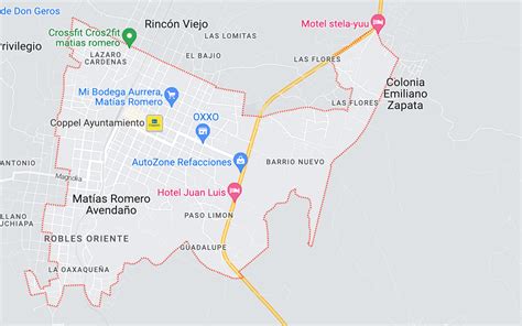 Mapa de Matías Romero Oaxaca MatíasRomero net