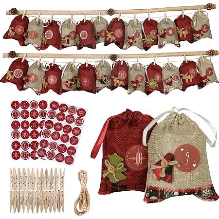 Adventi Adventskalender zum Befüllen 24 Stück Weihnachtskalender
