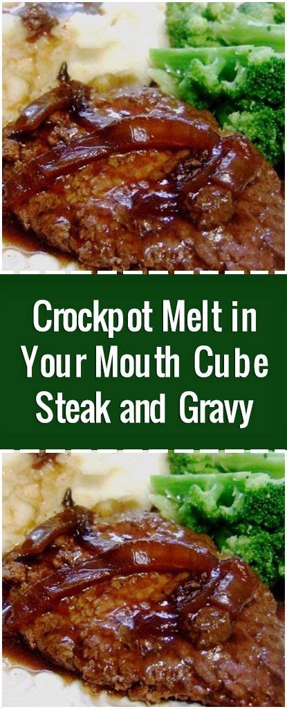 Crockpot Melt In Your Mouth Cube Steak And Gravy Crockpot Steak