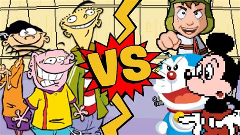 M U G E N Battles Ed Edd Eddy Vs El Chavo Mickey Mouse Doraemon YouTube