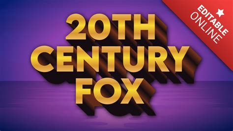 20th Century Fox Text Effect Generator