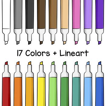 Dry Erase Marker Clip Art By Digital Classroom Clipart Tpt
