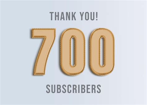 700 Abonnés à Youtube Banner Fichier Psd PSD Premium