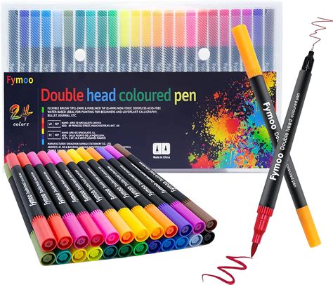 Feutres Coloriage Adulte 24 Couleurs Aquamarker Feutre Double Pointe