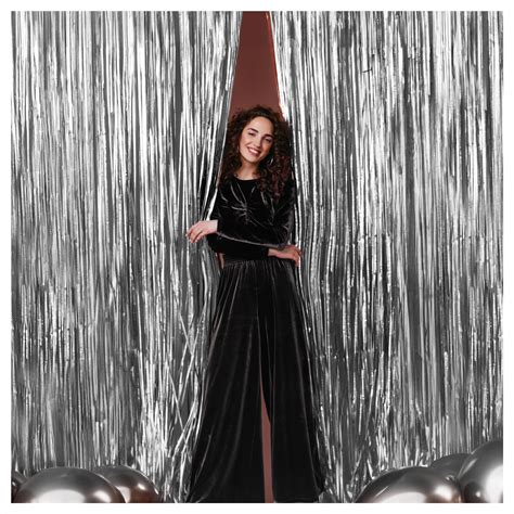 Amazon KatchOn XtraLarge Silver Backdrop Curtain 3 2x8 Feet