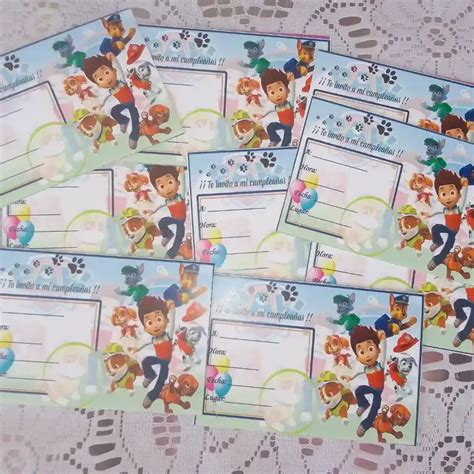 Invitación Paw Patrol azul claro Invitaciones Kare s Shop El Yerro