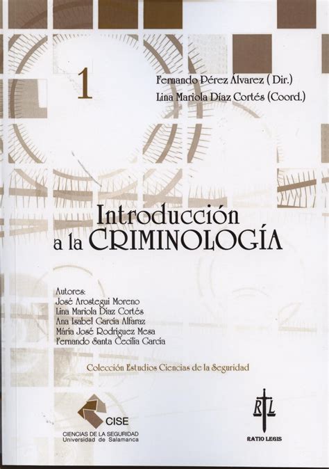 INTRODUCCIÓN A LA CRIMINOLOGÍA FERNANDO PEREZ ALVAREZ Comprar libro