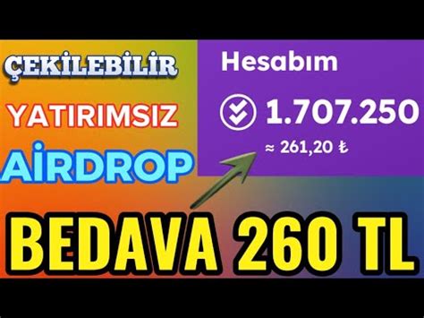 YATIRIMSIZ ÇEKİLEBİLİR AİRDROP BAYRAM HARÇLIĞI İNTERNETTEN