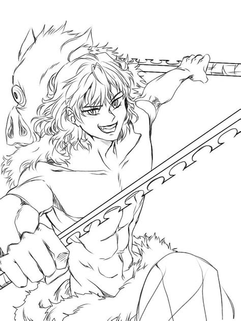 Dibujos De Inosuke Hashibira Para Colorear Dibujos Online