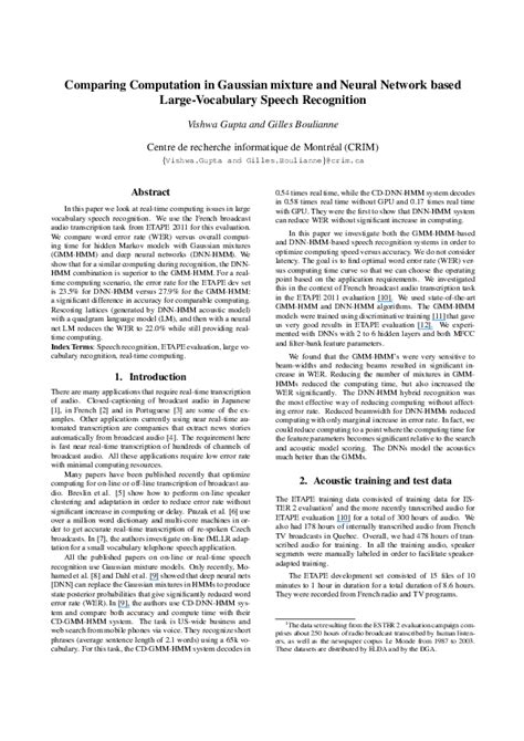 pdf comparing computation in gaussian mixture and neural network based large vocabulary speech
