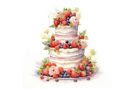 Naked Birthday Wedding Cake Graphic By Ane Creative Fabrica